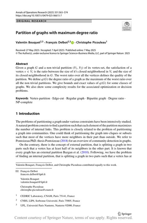 Partition Of Graphs With Maximum Degree Ratio Request Pdf