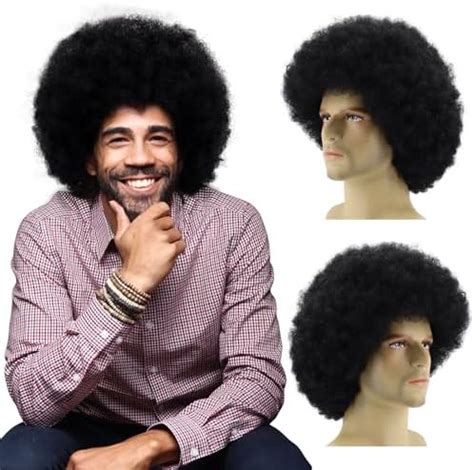 Tembol Afro Wig Men 70s 80s Rock Disco Afro Wig For Men