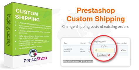 Free Prestashop Custom Shipping Cost Module