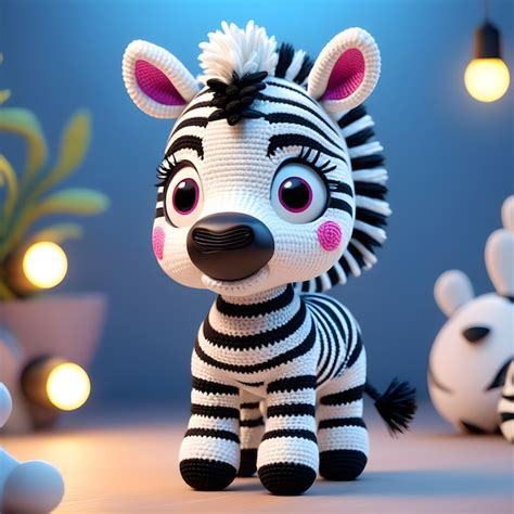 Premium Photo 3d Cute Zebra Doll