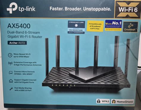 NEW UNOPENED Tp Link AX5400 Archer AX72 Dual Band Router WiFi 6 Computers Tech Parts