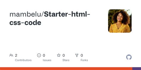 Github Mambelustarter Html Css Code