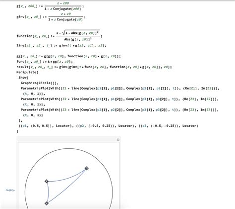 Geometry Constructing Bisectors For A Triangle In Poincare Disk