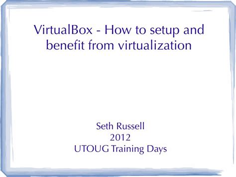Pdf Virtualbox How To Setup And Benefit From Virtualizationsee