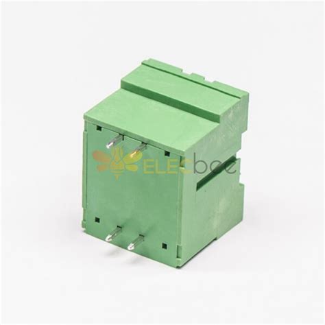 4 Pin Terminal Block 4 Screw Holes Square Pluggable Connector For Panel Mount