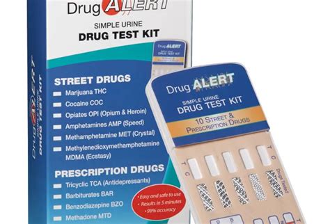 Drug Alert Urine Drug Test Kit 10 Panel Box Of 5 Drug Test Central