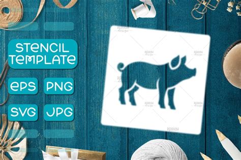 Pig Stencil For Painting Template Svg Animal Svg 4218013