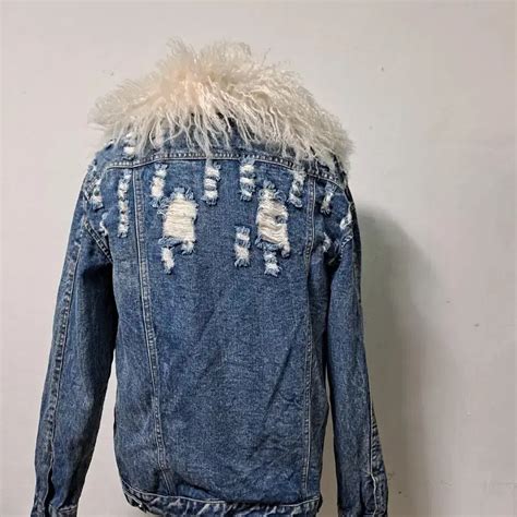 Jacket 양털배색청자켓양털자켓청자켓 On Bunjang Global Site