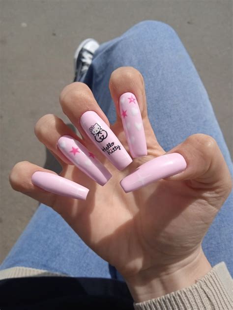 Ногти дизайн маникюра длинные ногти длинный маникюр идеи для маникюра розовый маникюр Hello