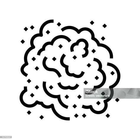 Dust Particle Line Icon Vector Illustration Stock Illustration Download Image Now Abstract