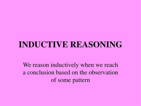 PPT INDUCTIVE REASONING PowerPoint Presentation Free Download ID