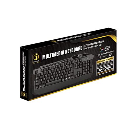Standard Wired Keyboard Black K3000 Media Computer