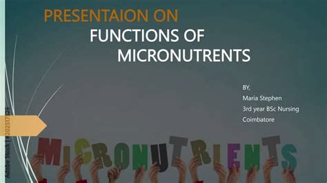 Functions Of Micronutrients Pptx