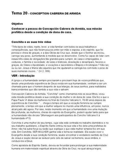 Tema 20 Concepcion Cabrera De Armida Pdf Amor Jesus