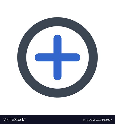 Plus Sign Icon Image Royalty Free Vector Image
