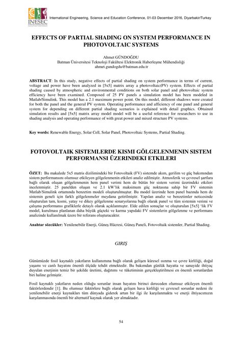 Pdf Effects Of Partial Shading On System Performance In Photovoltaic