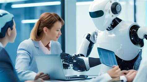 Premium Ai Image Ai And Robotics Collaboration Depict A Scenario Where