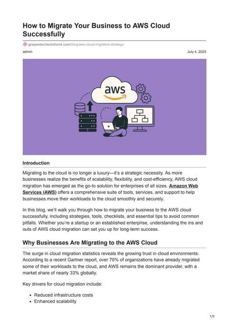 Migration To Aws Cloud Pdf