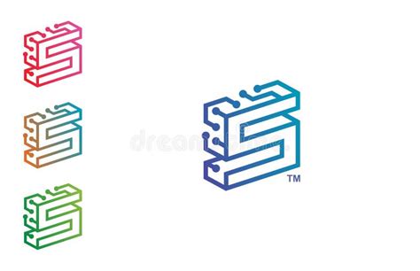 Letter S Circuit Logo Templates Stock Vector Illustration Of Emblem Circuitry 210450094
