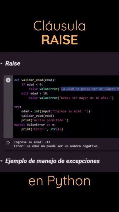 Cláusula Raise En Python Aprenderpython Programacion Python Youtube