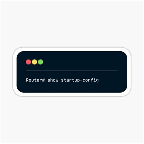 Show Startup Config Cisco Cli Sticker Sticker For Sale By Magica