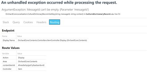 Exception Messageid Cant Be Empty · Issue 6409 · Orchardcmsorchardcore · Github