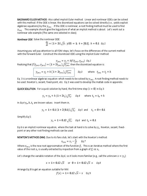 Nonlinear Ode Solve The Nonlinear Ode Pdf Ordinary Differential Equation Nonlinear System