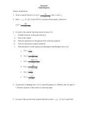 Tutorial 3 Time Response Doc Tutorial 3 Time Response Answer All Questions 1 Given A