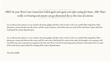 Ppt Wyze Cam Connection Failed 1 8057912114 Get Wyze Cam Login Help