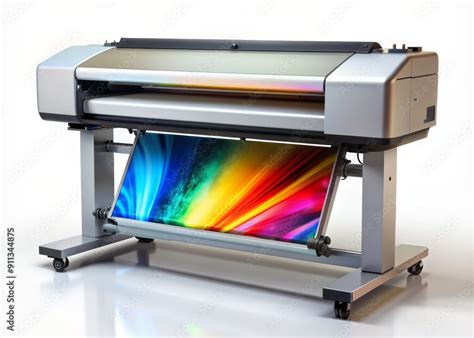 Sleek Modern Large Format Printer With Vibrant Color Touchscreen And