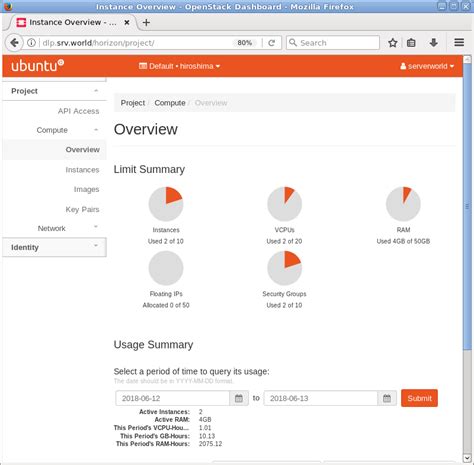 Ubuntu LTS OpenStack Queens Configure Horizon Server World