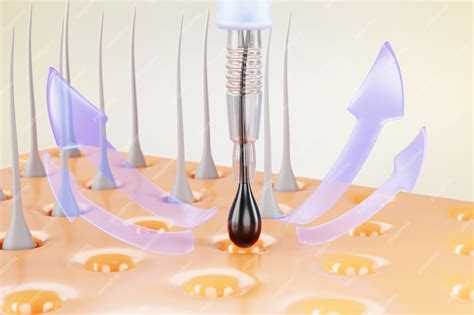 Premium Photo 3d Hair Transplant Procedure Banner Follicular Unit