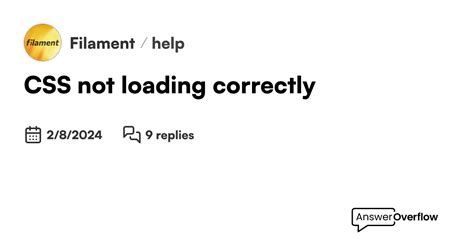 Css Not Loading Correctly Filament