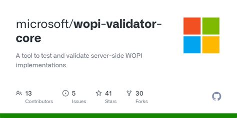 GitHub Microsoft Wopi Validator Core A Tool To Test And Validate
