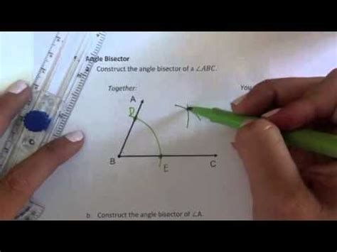 Construction Angle Bisector Angles Mathematics Technical Drawing