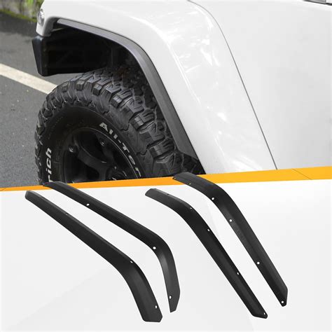Front And Rear Fenders Flares Extension For 2007 2018 Jeep