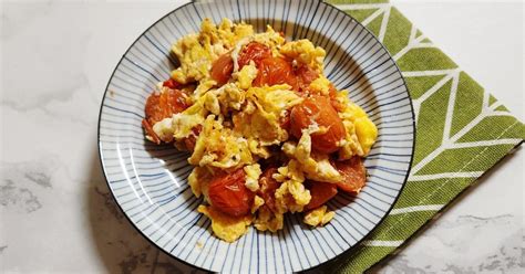 간편하고 맛있는 토마토스크램블에그 만들기방울토마토달걀볶음