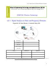 Lab Signal Analysis In Time And Frequency Domains Course Hero