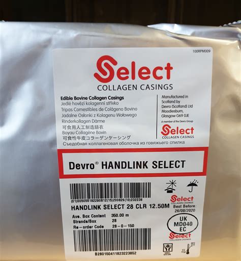 Devro Collagen Casings 28mmx350m Longs Packaging