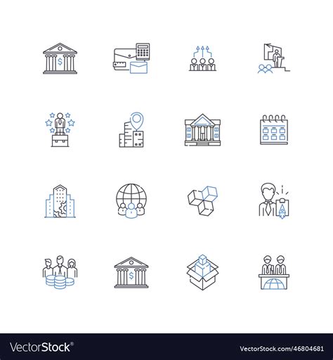 nerk framework line icons collection scalable vector image