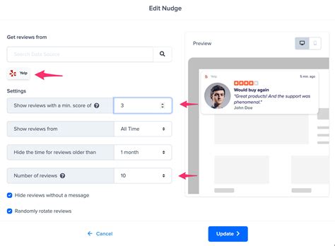 Turn Yelp Reviews Into Social ProofYelp Connect Reviews Nudgify Docs