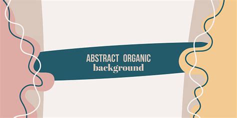 추상적인 유기적 둥근 모양 배경 손으로 그린 중립 색상 배너 뉴스 레터 웹 소셜 미디어 게시물 홍보 배너 광고 및 브랜딩 벡터 일러스트 레이 션 평면 디자인 0명에 대한