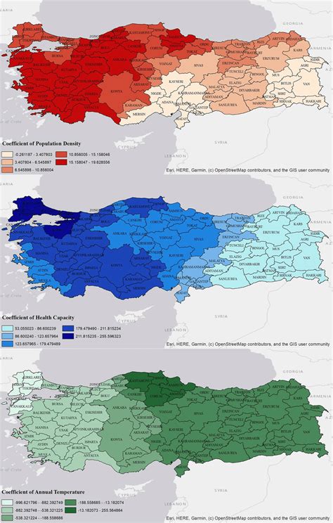 Spatial Distribution Of Coefficient Values Download Scientific Diagram