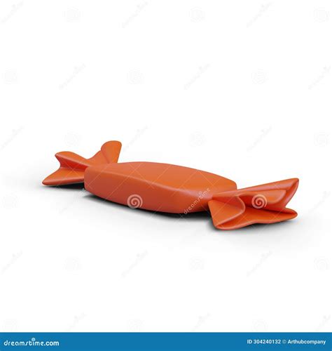 Isolated Red Flat Candy Side View Chocolate Candy In Wrapper Stock Vector Illustration Of