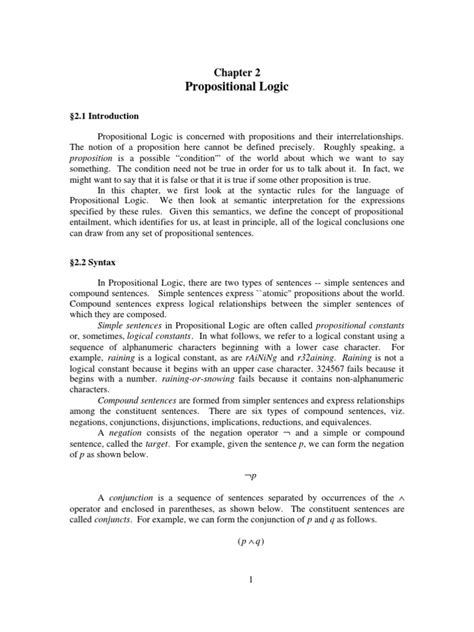Chap 02 Pdf Interpretation Logic Logical Consequence