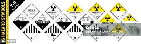 16개의 클래스 79 격리 위험 물질 표지판의 전체 세트 방사성 부식성 핵분열성 부식성 물질 위험 물질 격리 플래 카드 공식
