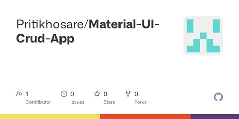 github pritikhosare material ui crud app