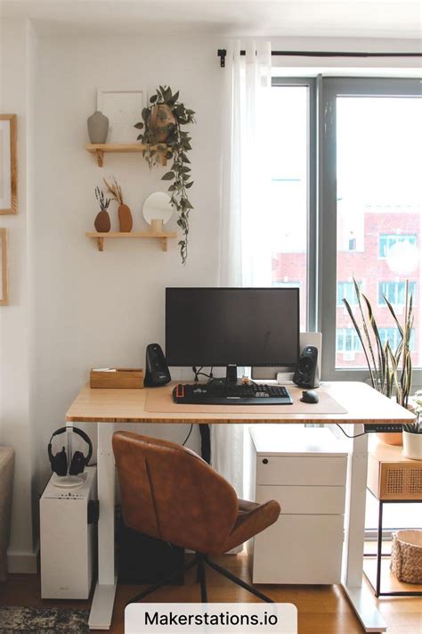Cosy Wfh Standing Desk Setup Home Office Setup Desk Setup Apartment Style