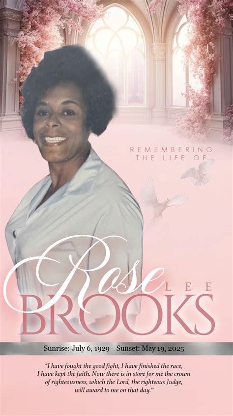 Rose Lee Brooks 1929 2025 Mccoy And Harrison Funeral Home