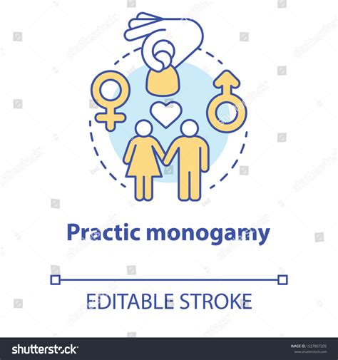 Practice Monogamy Concept Icon Safe Sex Stock Vector Royalty Free